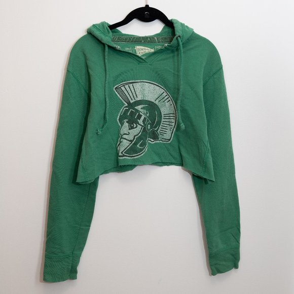 Tops | Vintage Michigan State Cropped Hoodie | Poshmark